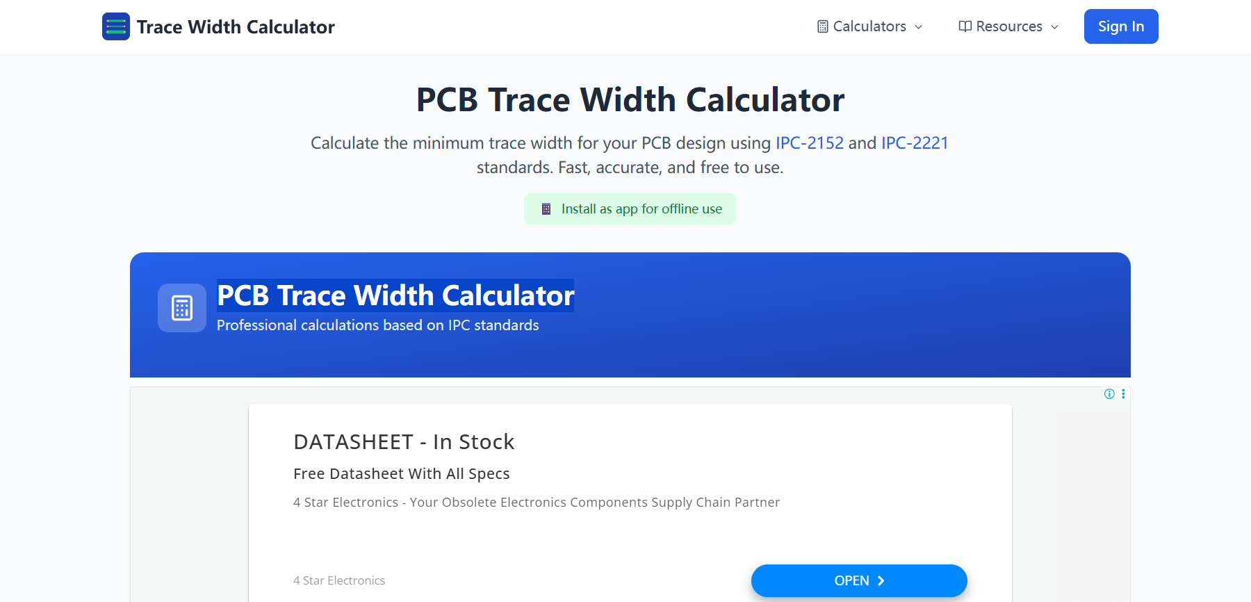 PCB Trace Width Calculator - AiSuperSmart