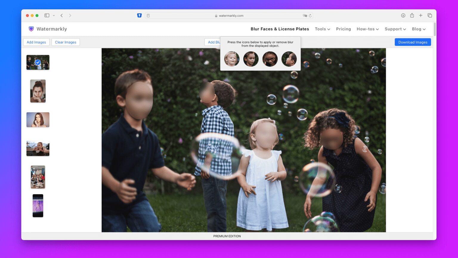Watermarkly - Blur Faces & License Plates - AiSuperSmart